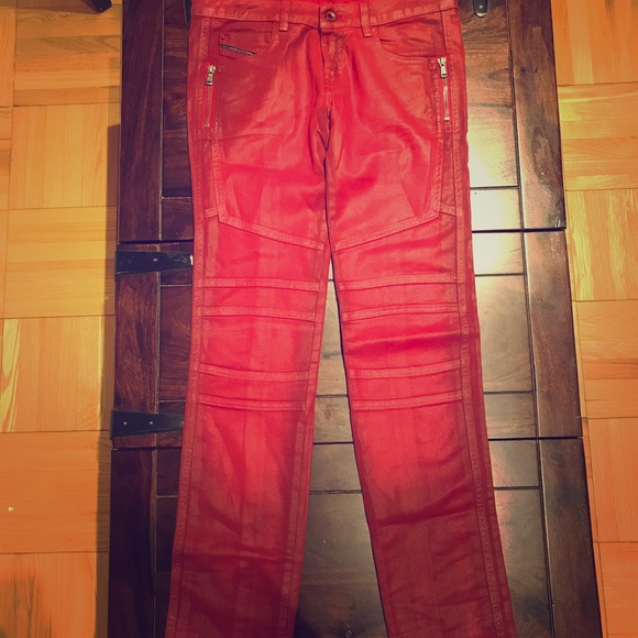Diesel Black Gold | Jeans | Coated Red Denim Diesel Black Gold Skinny ...
